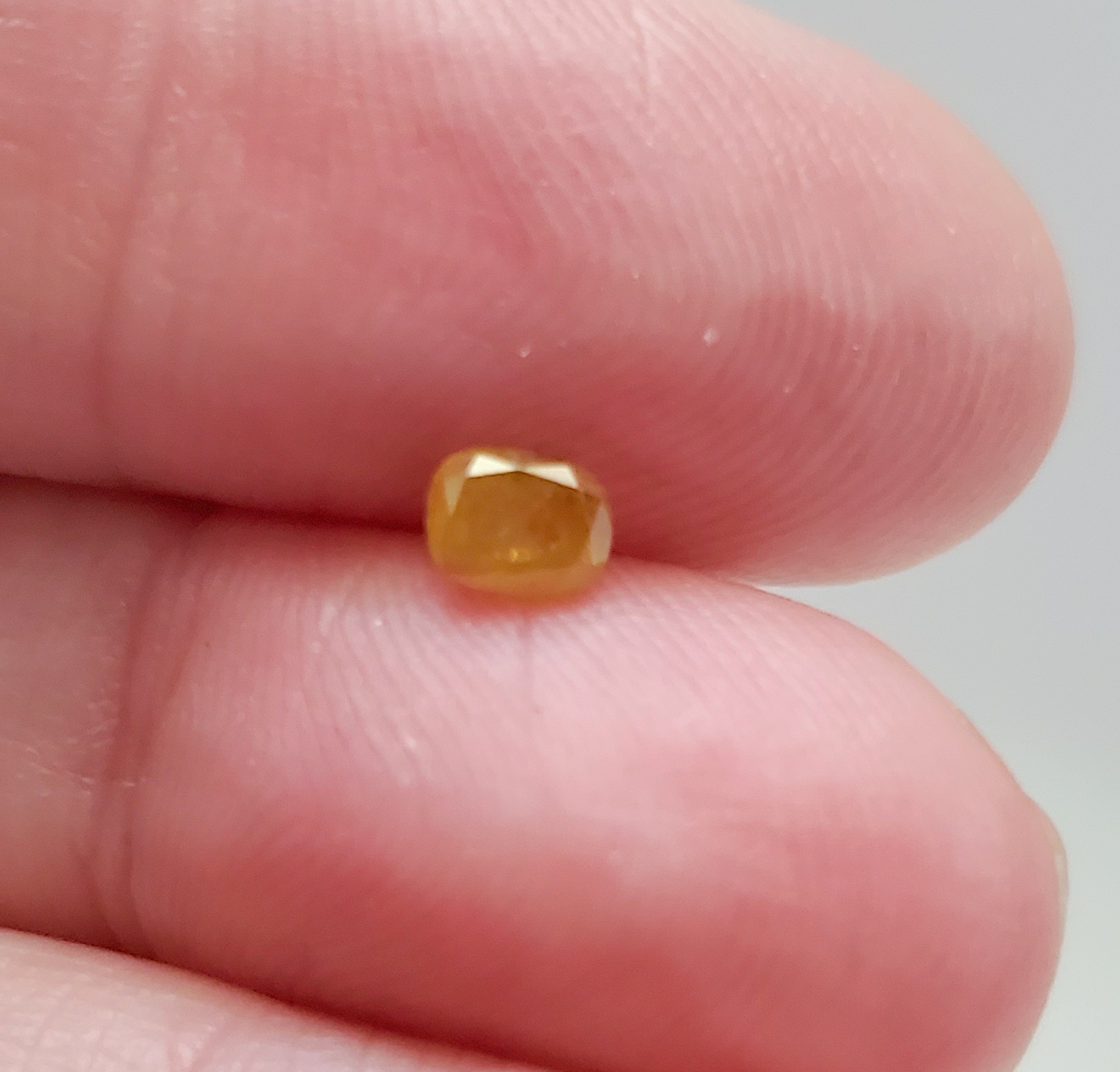 No Reserve .31 ct Natural Orange Diamond Oval Cut Loose Gemstone ...
