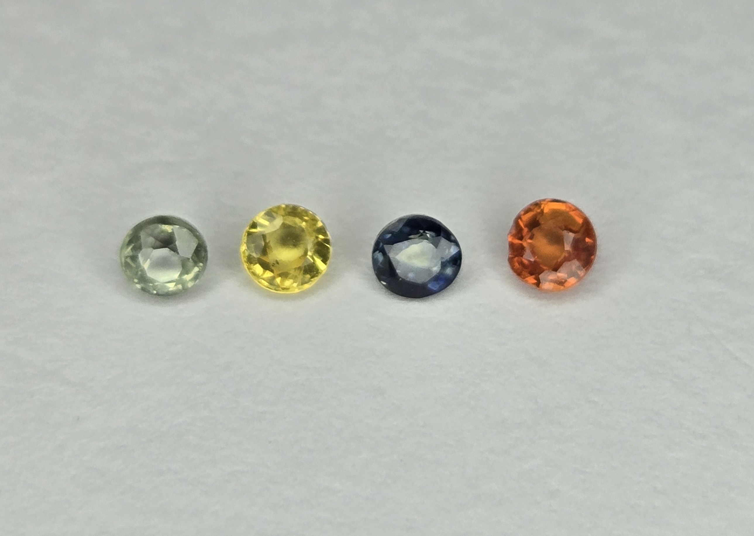 No Reserve 4 pieces Natural Sapphire Round Cut Loose Gemstones ...