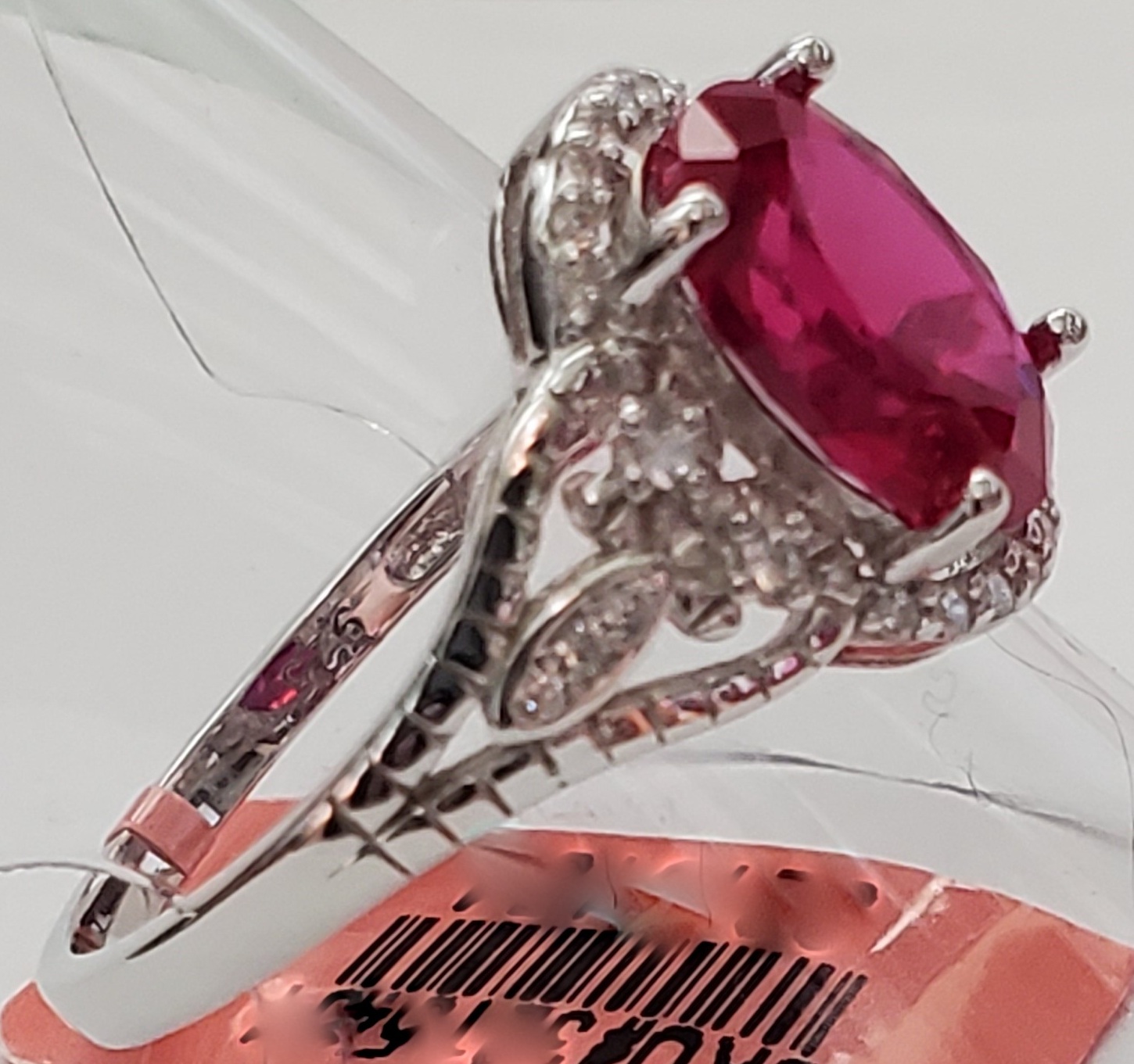 No Reserve Ruby & Topaz .925 Sterling SIlver Ring Size 8 | Property Room