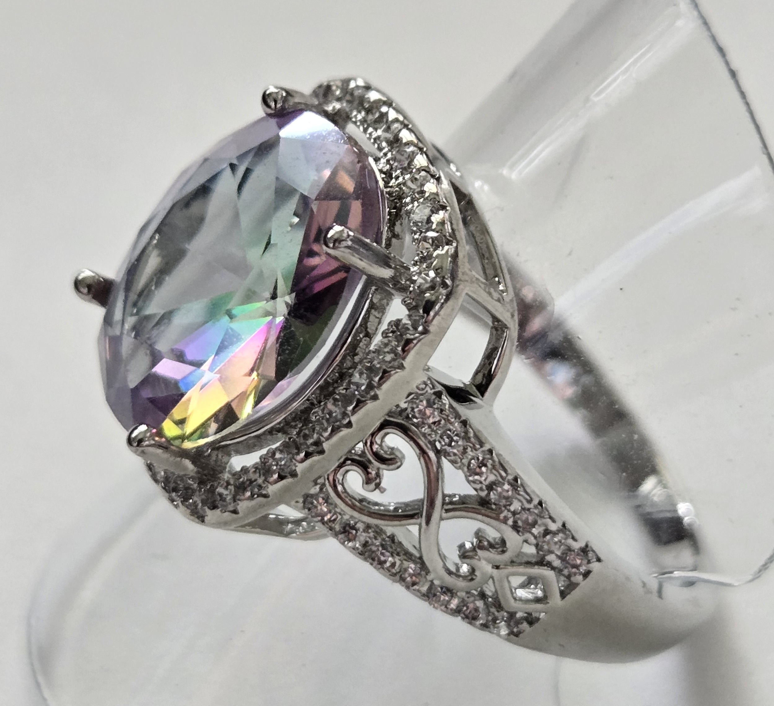 No Reserve Rainbow Mystic Quartz Ring Size 7 | Property Room