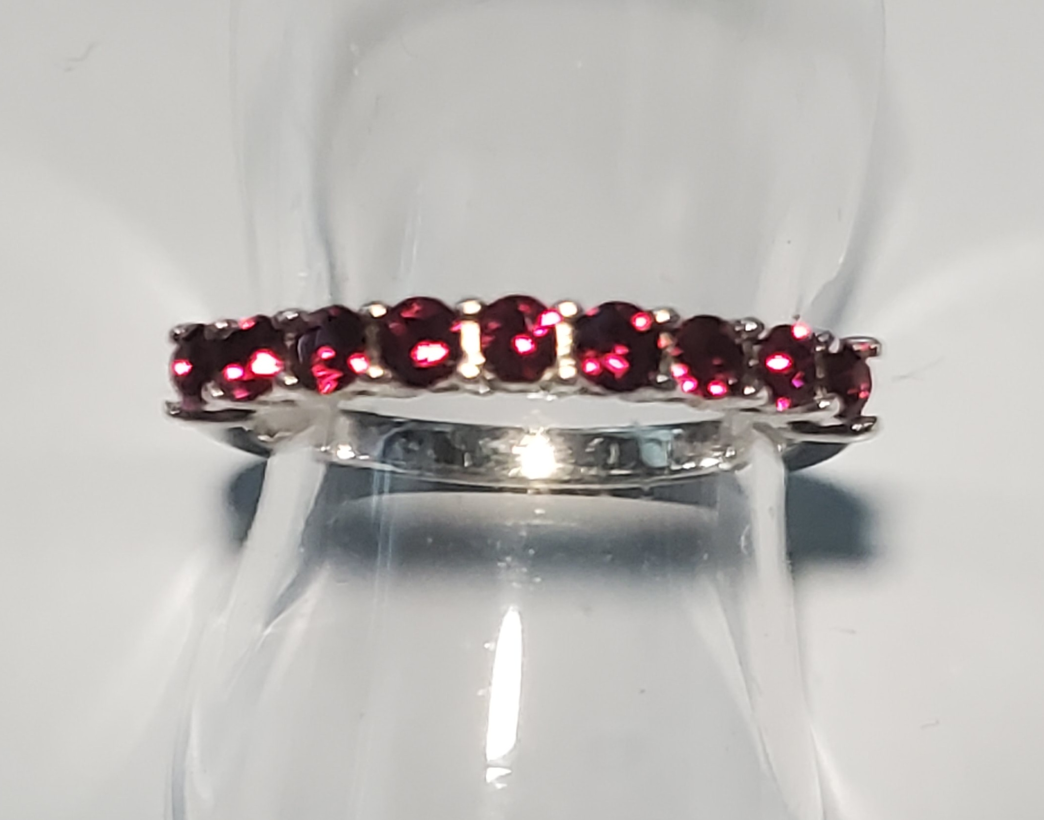 No Reserve Ruby Anniversary Ring Platinum /.925 Sterling Silver Size 5 ...