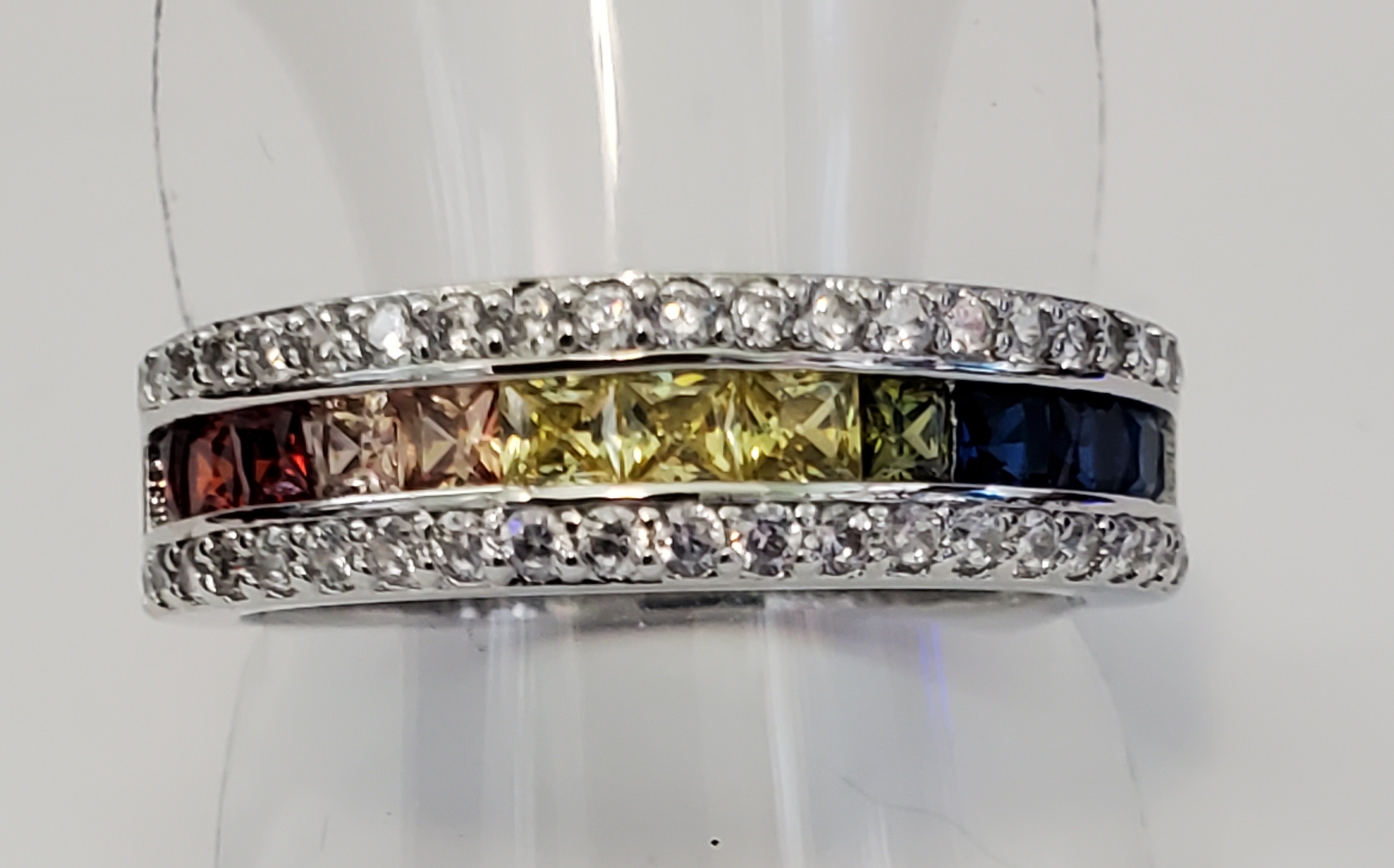 No Reserve Multi Color Sapphire & Zircon Ring Size 6 | Property Room