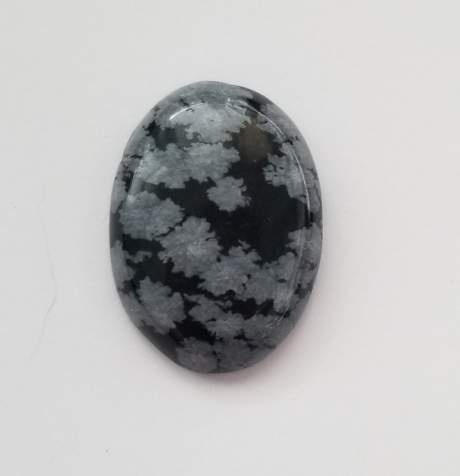 14.14 ct Natural Snowflake Jasper Cab Cut Loose Gemstone | Property Room