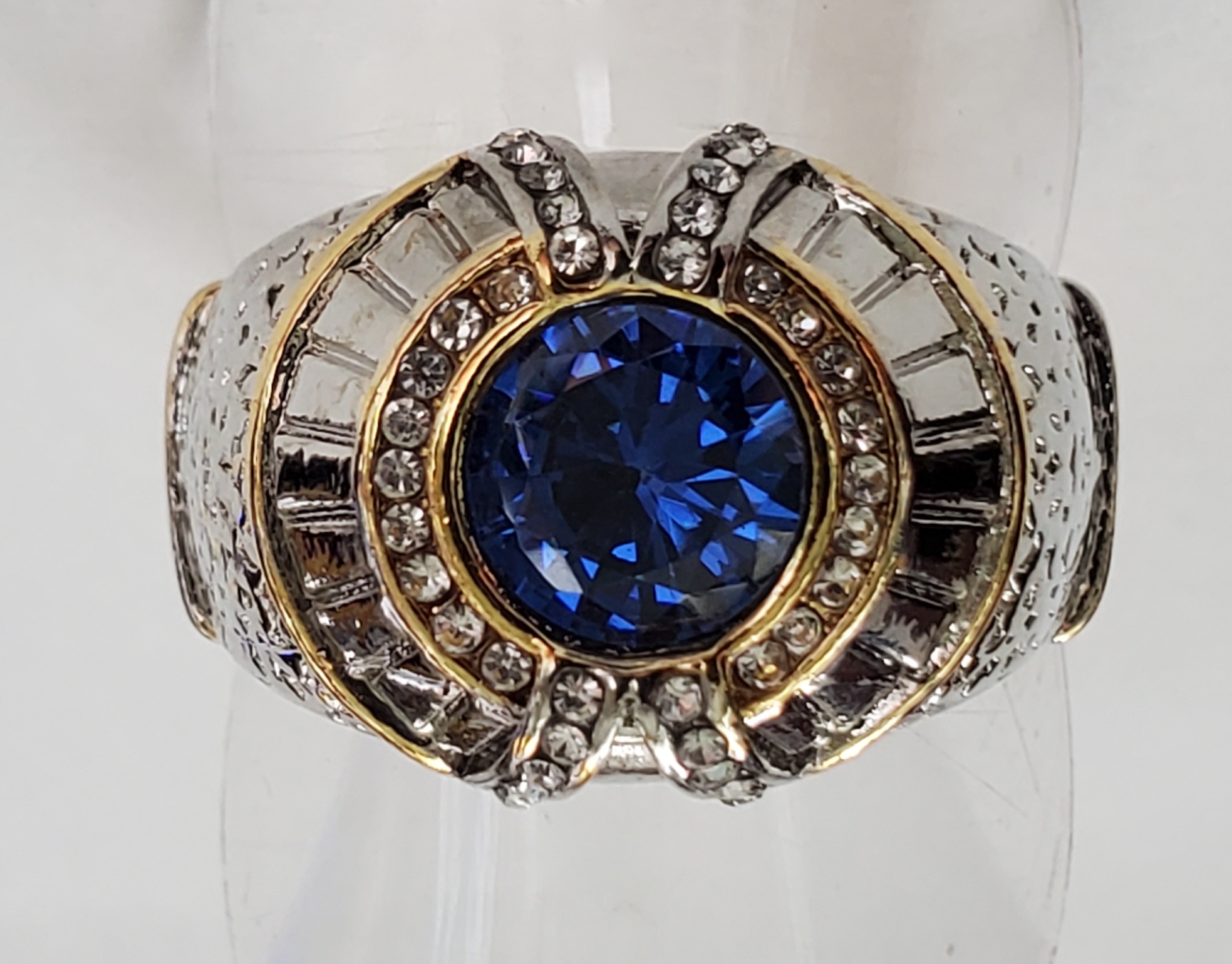 No Reserve Sapphire 2 Tone Ring Size 12 Property Room No Reserve Sapphire 2 Tone Ring Size 12 Property Room