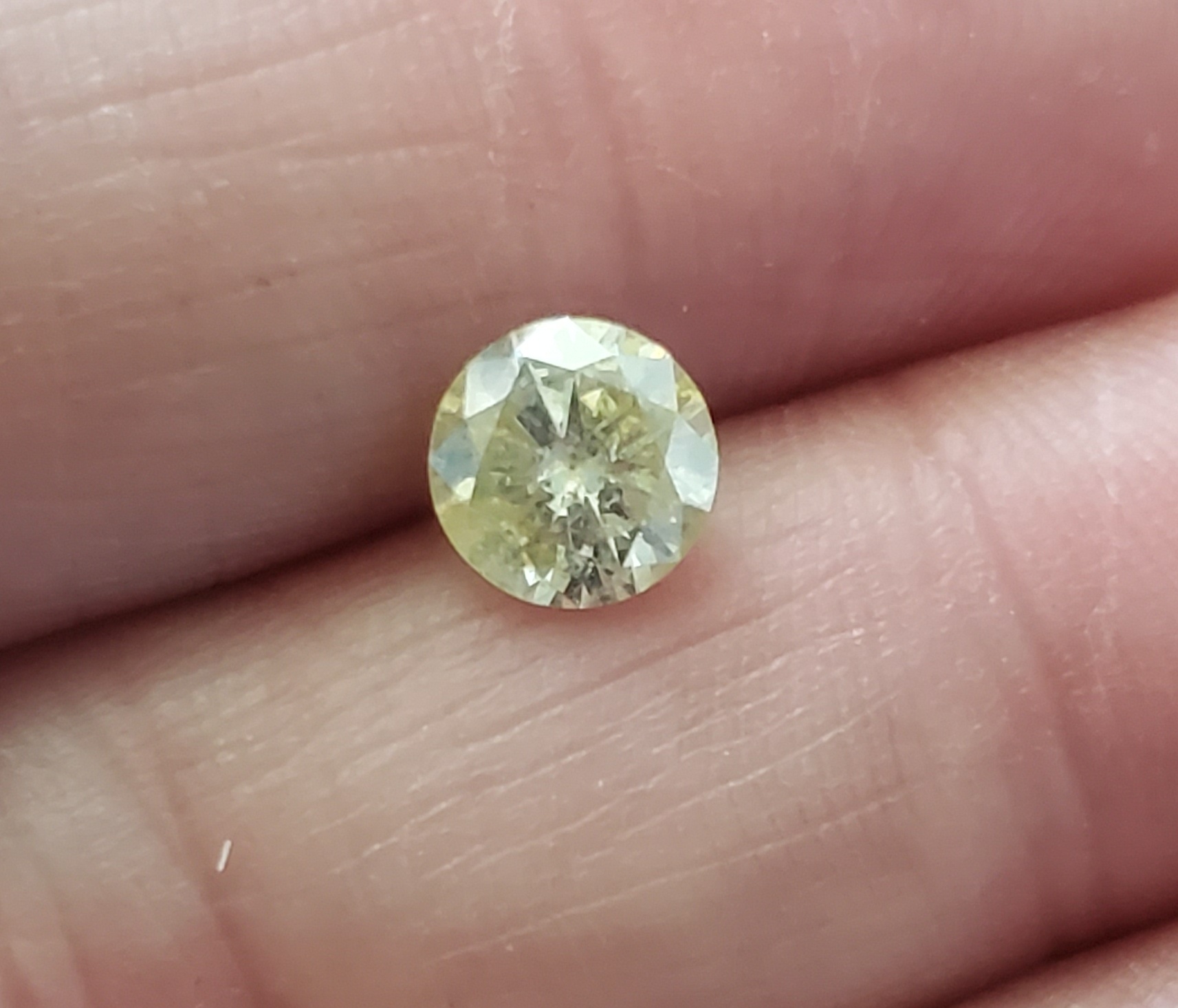 CERTIFIED .90 ct Light Yellow Natural Diamond Round Cut Loose Gemstone ...