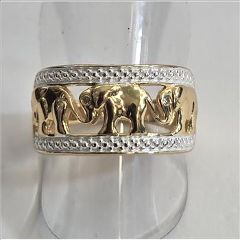 No Reserve Natural Diamond Elephant Ring Size 11 | Property Room