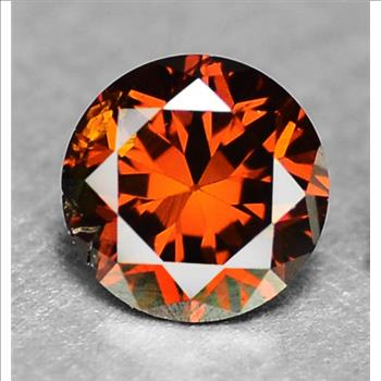 Rare .12 ct Natural Red Diamond Round Cut Loose Gemstone | Property Room