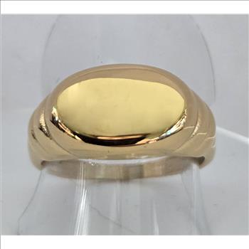 No Reserve 18K/316L Stainless Steel Signet Ring Size 10 | Property Room