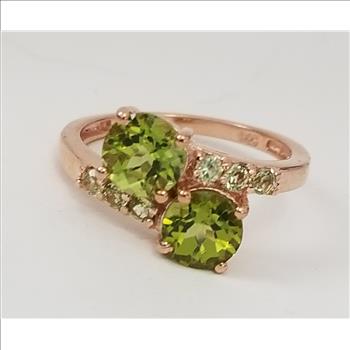 Natural Peridot Bypass Ring Size 6 1/2 | Property Room