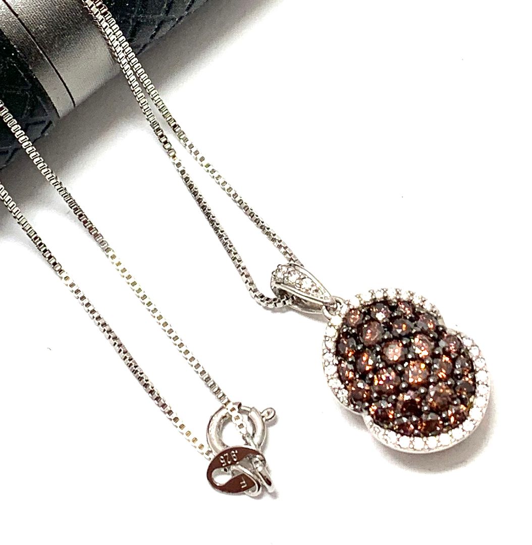 .925 Sterling Silver & 14k Gold 1.25ctw Champaqne Topaz & Diamonique ...