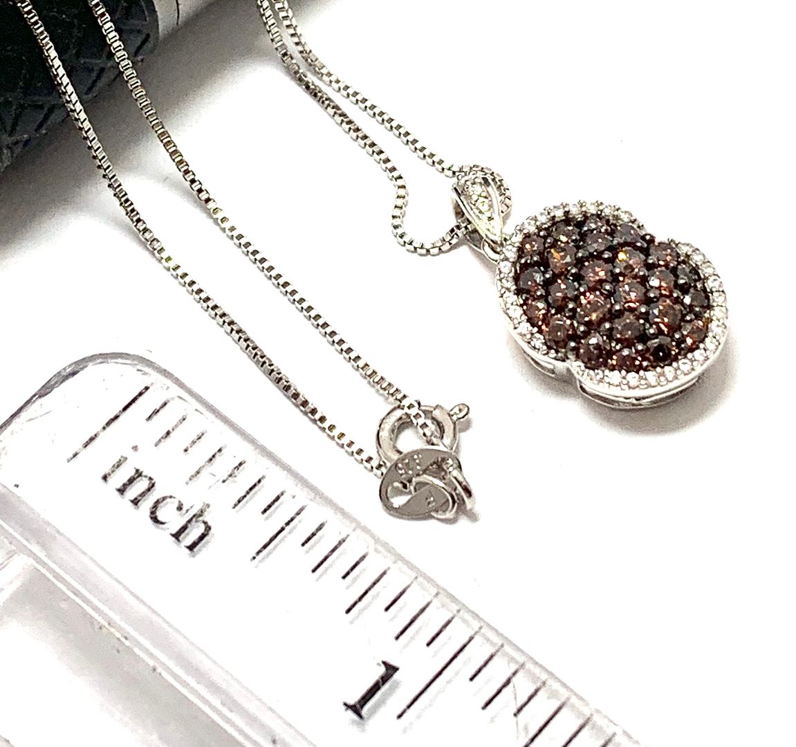 .925 Sterling Silver & 14k Gold 1.25ctw Champaqne Topaz & Diamonique ...