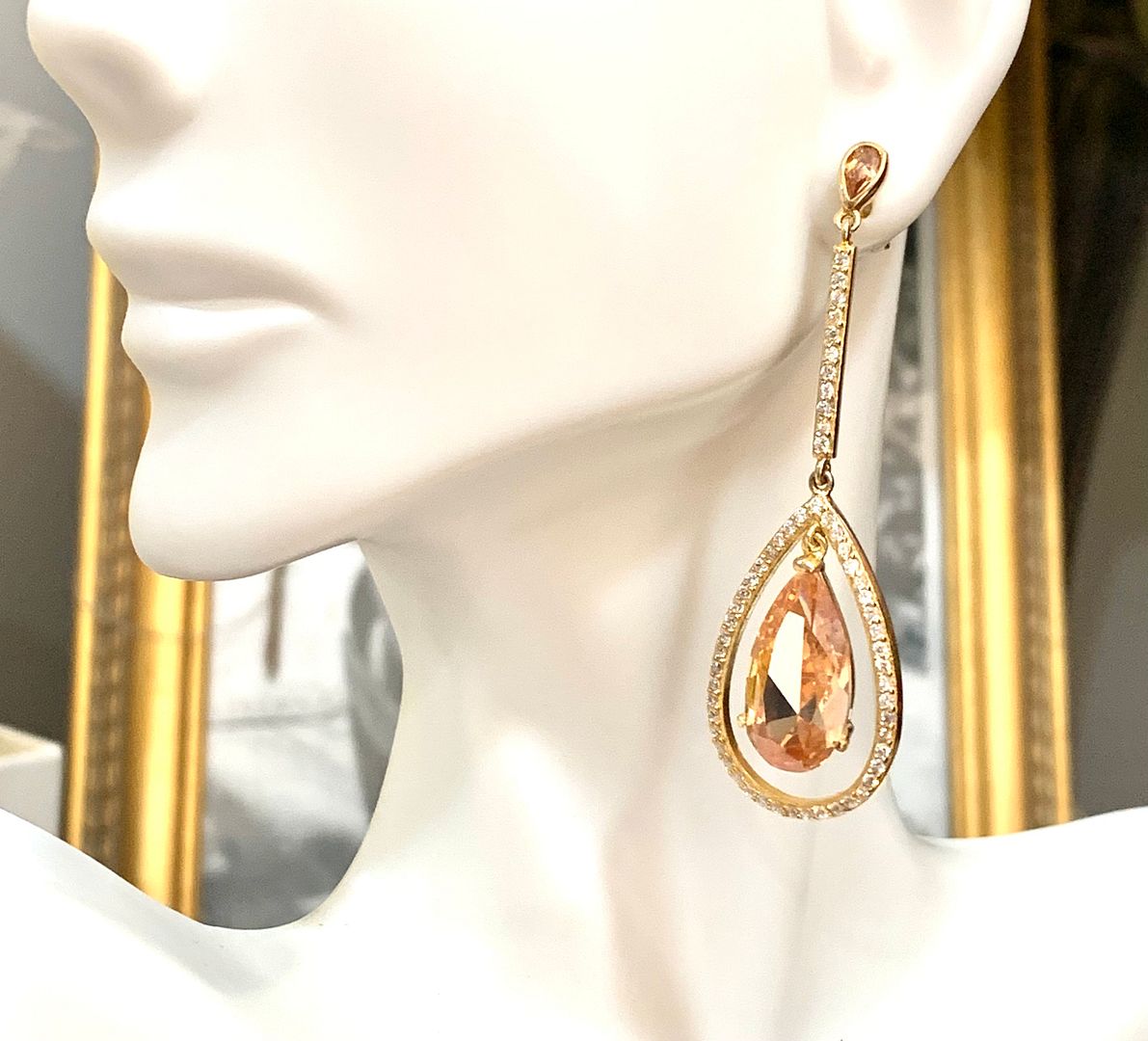 .925 Sterling Silver & 18k Yellow Gold 38.00ctw Golden Topaz ...