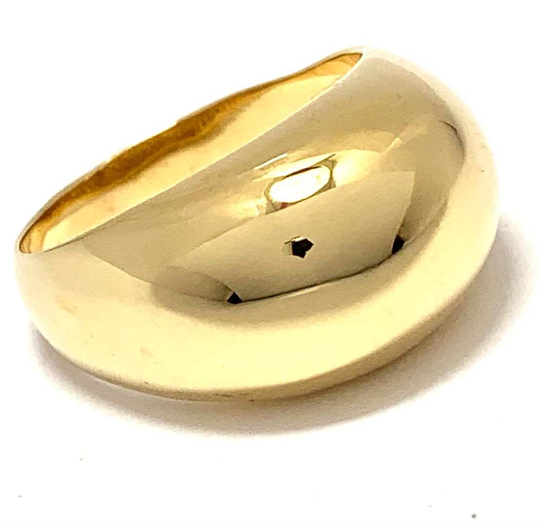 ITALY “ROMANZA” Design 18k Yellow Gold & Fine Jewelry Bronze Ring ...