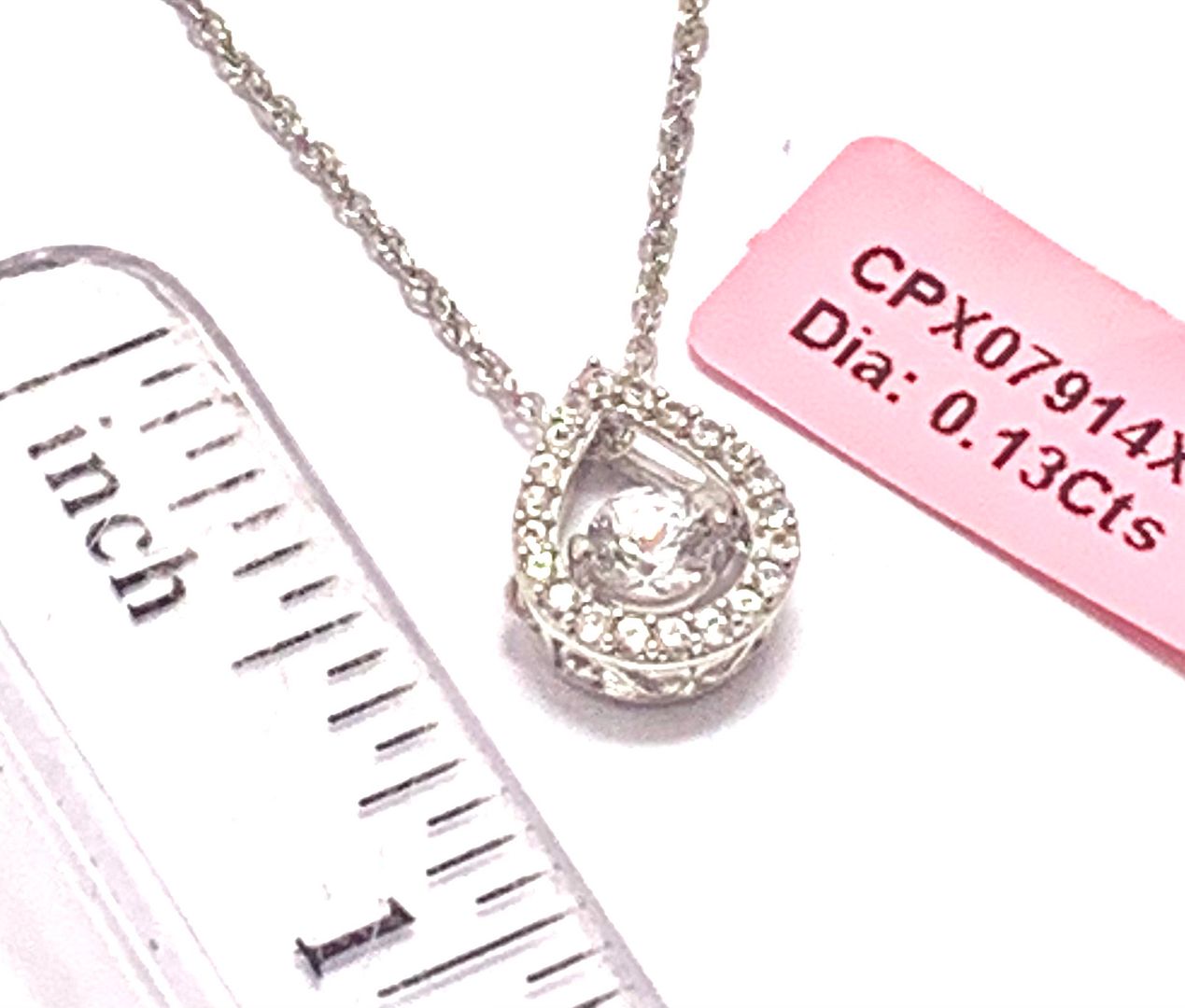 $189 Retail .925 Sterling Silver &18k White Gold 0.13ctw Genuine ...