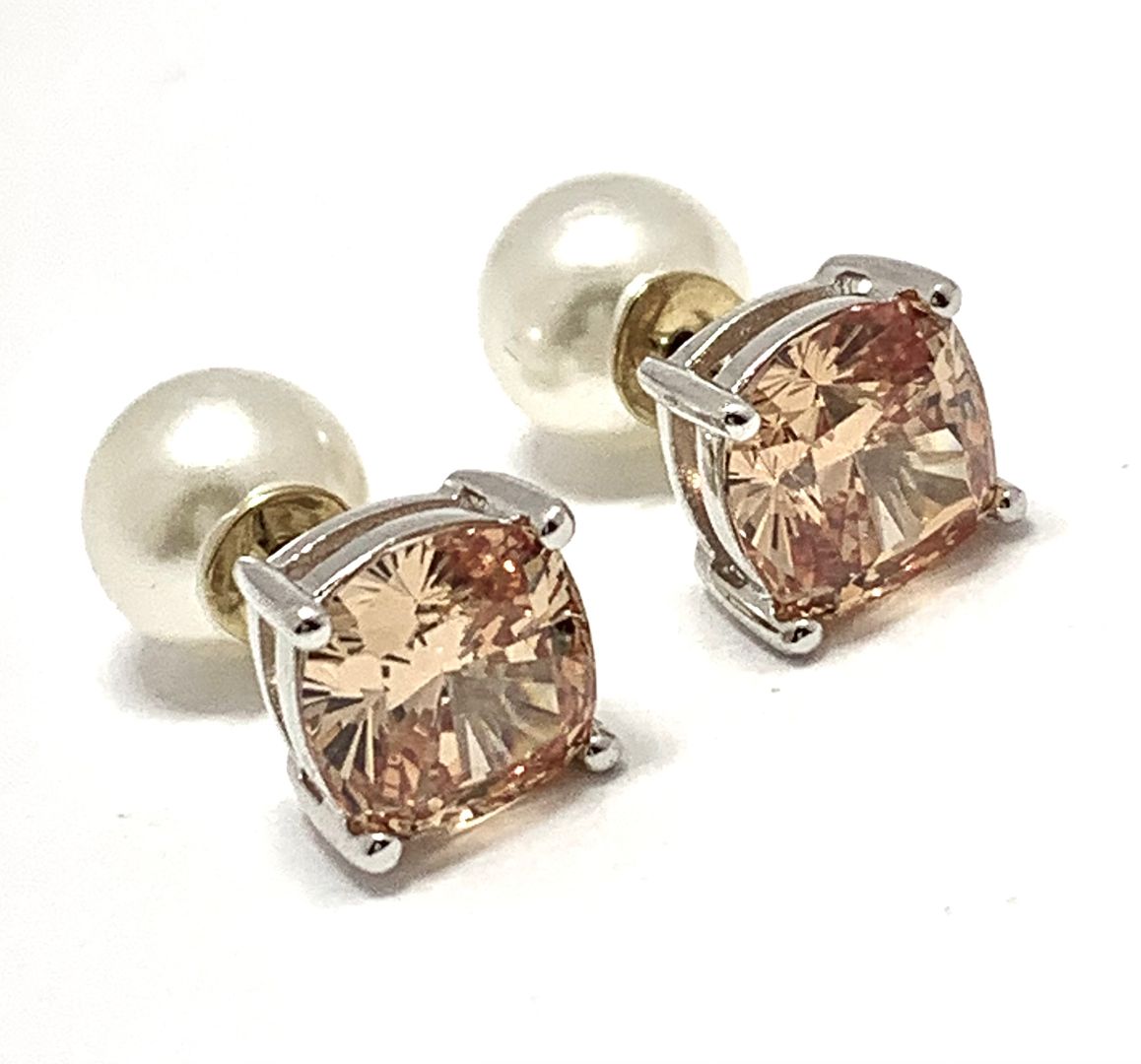 2 IN 1 Reversable Design .925 Sterling Silver 8.00ctw Golden Topaz ...