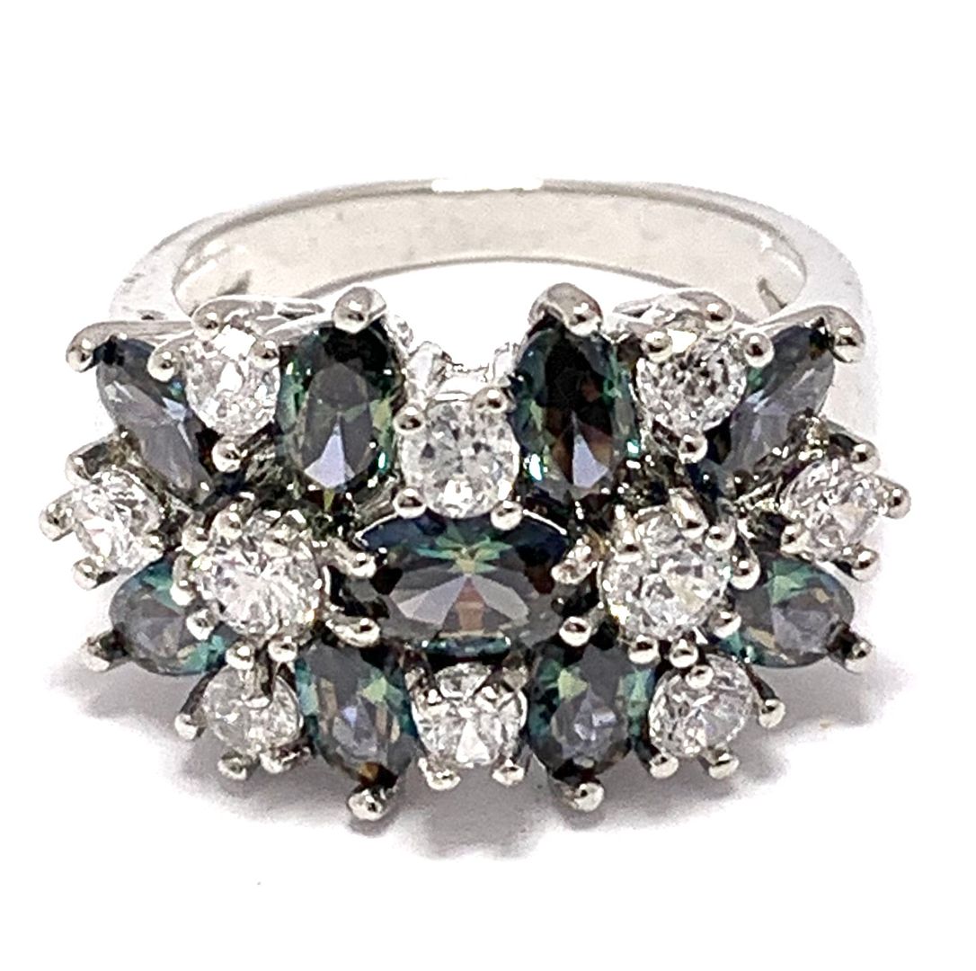 2.25ctw Mystique Topaz & Diamonique Diamond Ring | Property Room