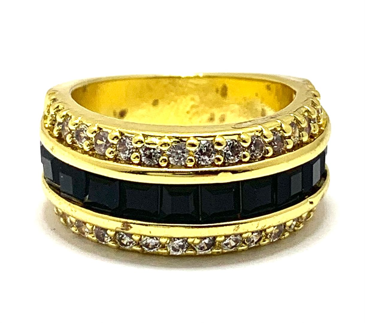 3.00ctw Black Spinel & Diamonique Diamond Modern Design Anniversary ...