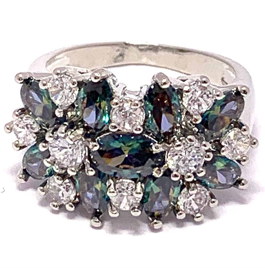 3.00ctw Mistic Topaz & Diamonique Diamond Ring | Property Room