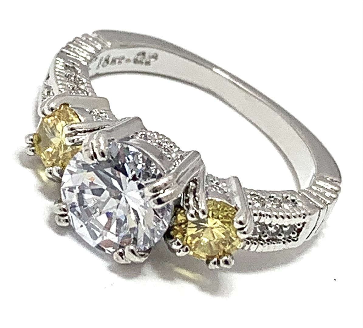 4.5ct Vivid Yellow Diamonique Diamond Ring | Property Room