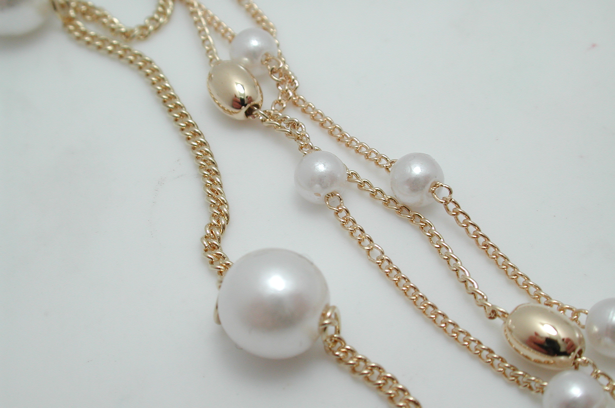 Multistring 18k Yellow Gold Overlay Pearl Necklace | Property Room