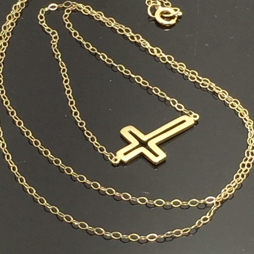 10k Solid Yellow Gold Cross Necklace | Property Room 10k Solid Yellow Gold Cross Necklace | Property Room