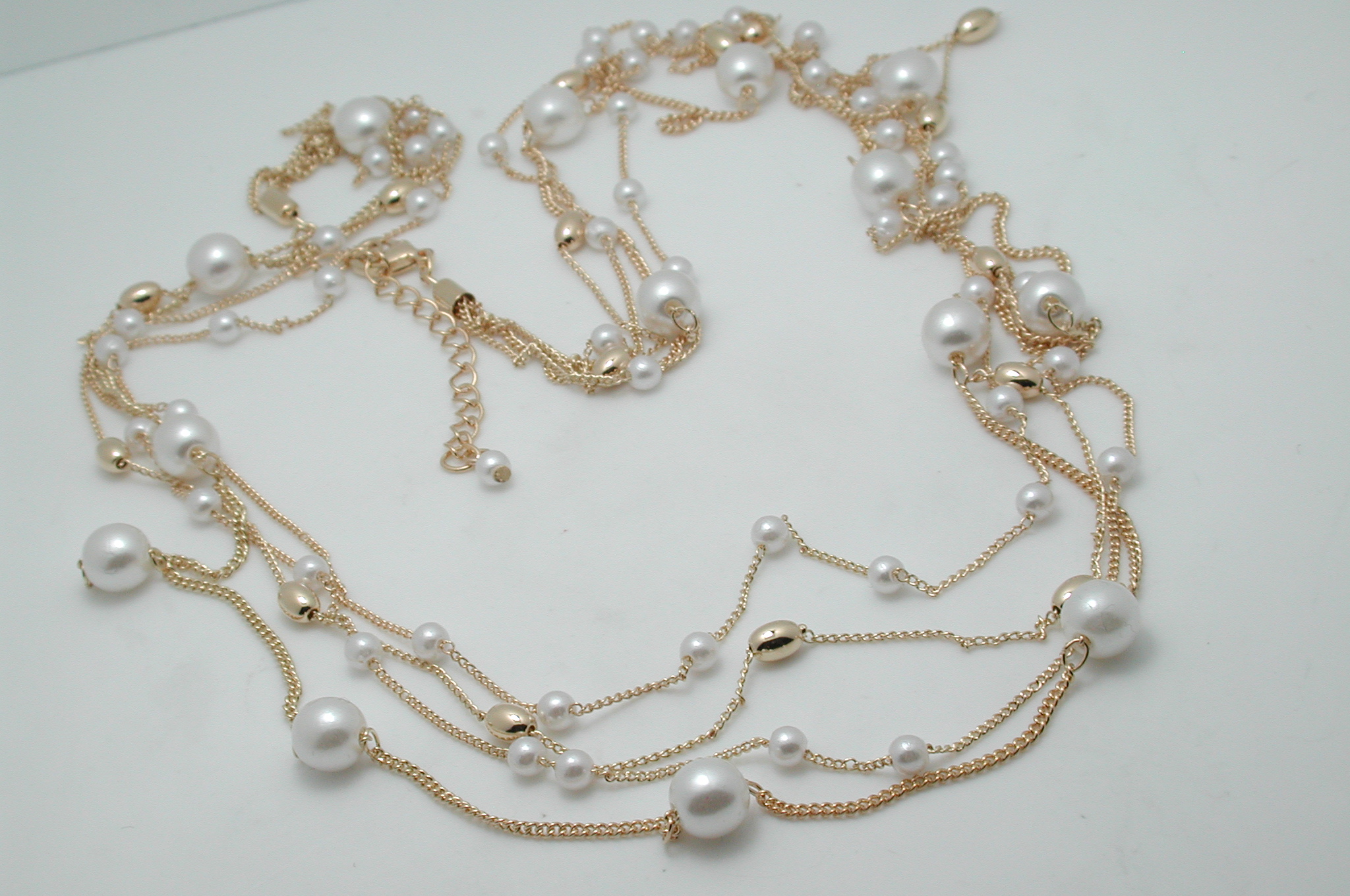 Multistring 18k Yellow Gold Overlay Pearl Necklace | Property Room