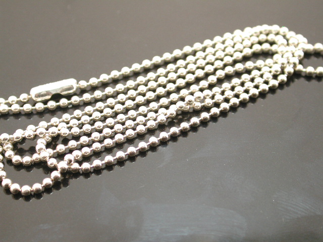 Platinum Over Sterling Silver Military Chain | Property Room