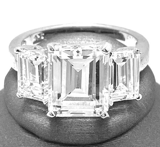 .925 Sterling Silver 11.15ctw SIGNITY STAR Cubic Zirconia 3-Stone ...