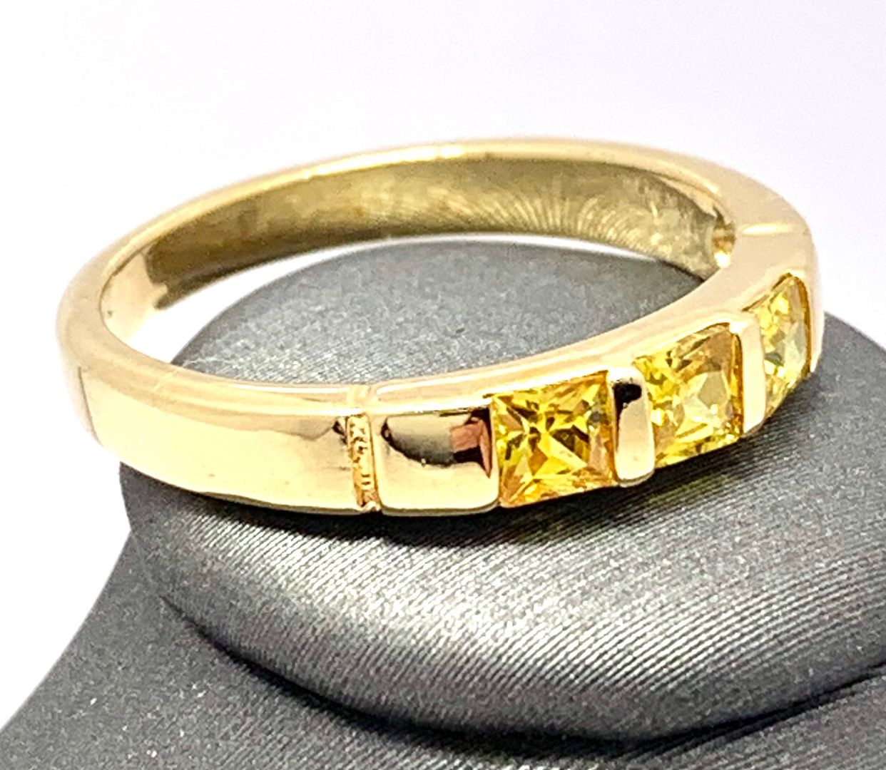 925 Sterling Silver & 14k Yellow Gold Ovr 0.50ctw Vivid Yellow ...
