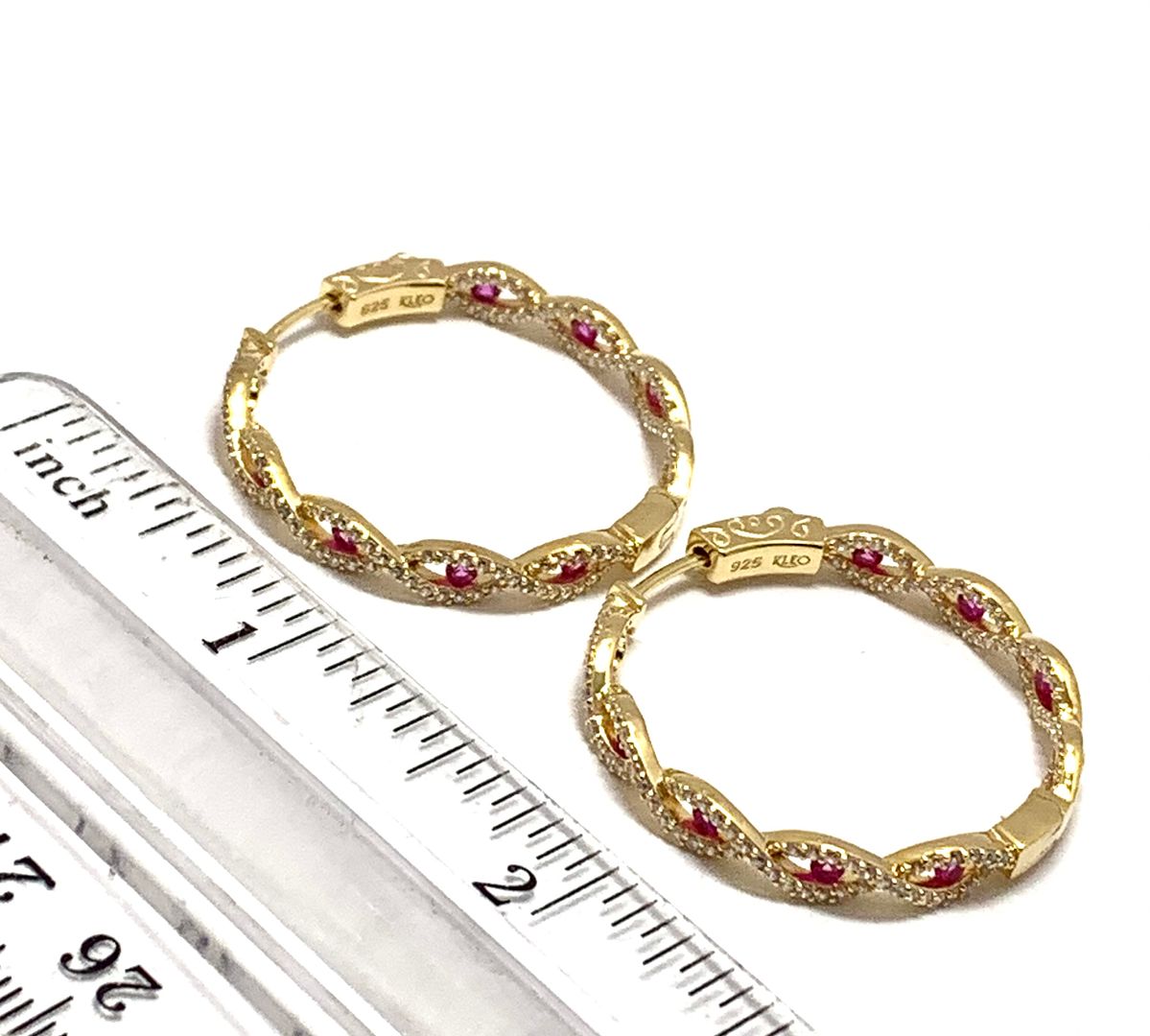 .925 Sterling Siver & Yellow Gold Ovr 1.00ctw Inside Out Ruby ...