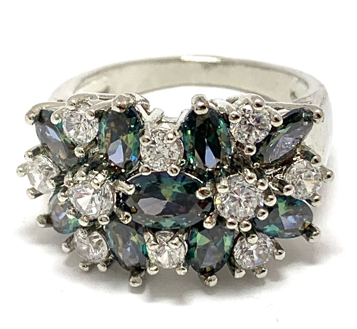 Antique Design 3.50ctw Mystique Topaz & Diamonique Diamond Ring ...