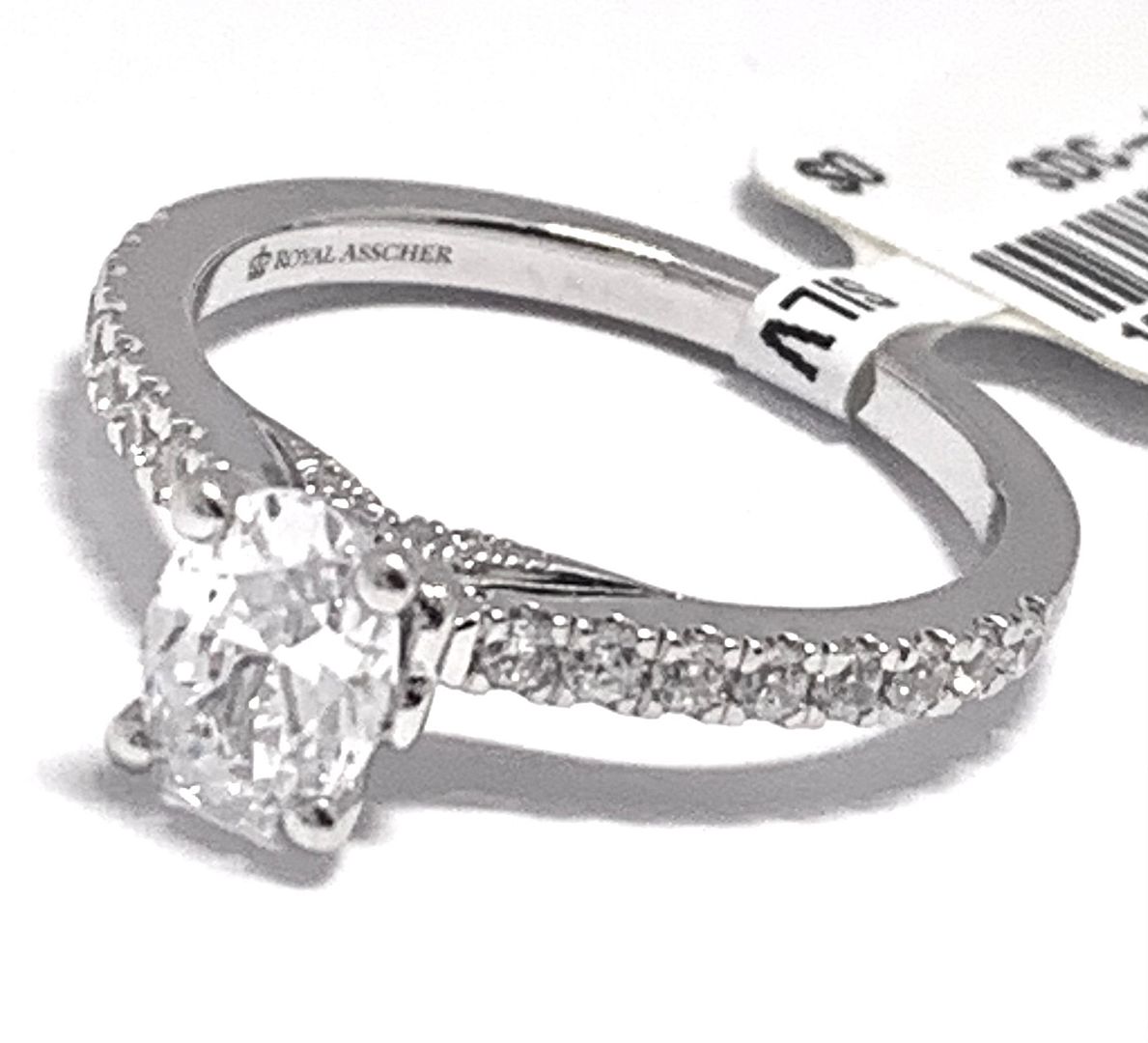 Designer .925 Sterling Silver & 18k WG 1.78ctw Diamond Art Cubic Zirconia Engagement Ring ...
