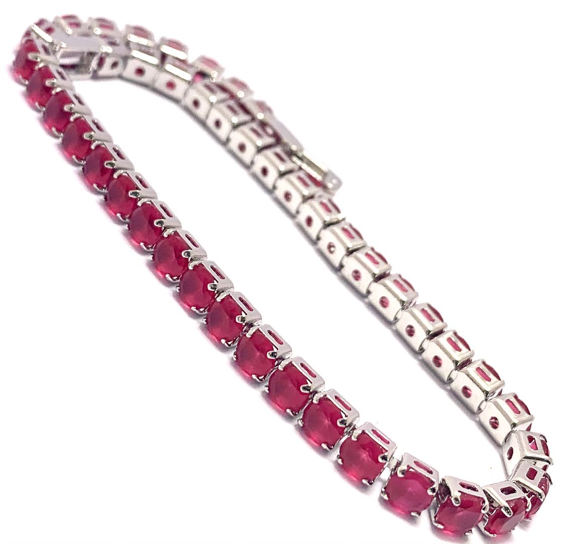 Mia Rose Collection 5.00ctw 7” Ruby Tennis Bracelet | Property Room