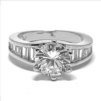 Modern Design 4.50ctw Diamonique Diamon Engagement Ring | Property Room
