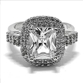 9.00ctw Diamonique Diamond Modern Design Engagement Ring | Property Room