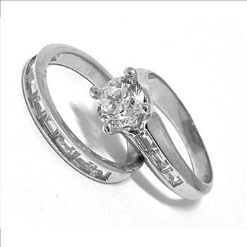 .925 SS Engagement Ring Set 2.75ct Diamonique Diamond in Solid Sterling ...