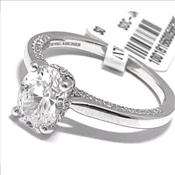 Designer .925 Sterling Silver & 18k WG 2.30ctw Diamond Art Cubic Zirconia Engagement Ring ...