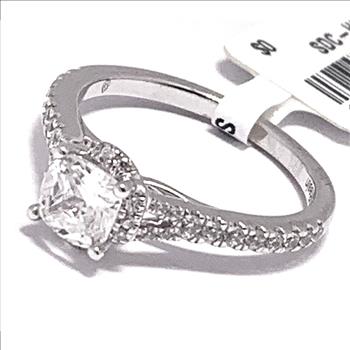 Designer .925 Sterling Silver & 18k WG 2.67ctw Diamond Art Cubic Zirconia Engagement Ring ...