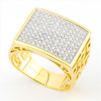 Solid .925 Sterling Silver w/18K Yellow Gold 0.75ct AAA Grade Italian ...