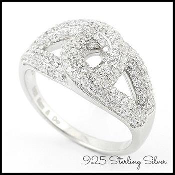 Sterling Silver w/18k White Gold 0.5ct AAA Grade Italian CZ's Ring Size ...