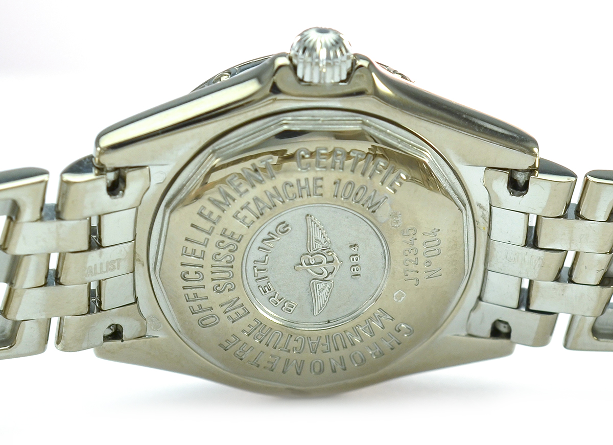 Breitling 18K White Gold Factory Diamond Dial Lady's Watch 27MM ...