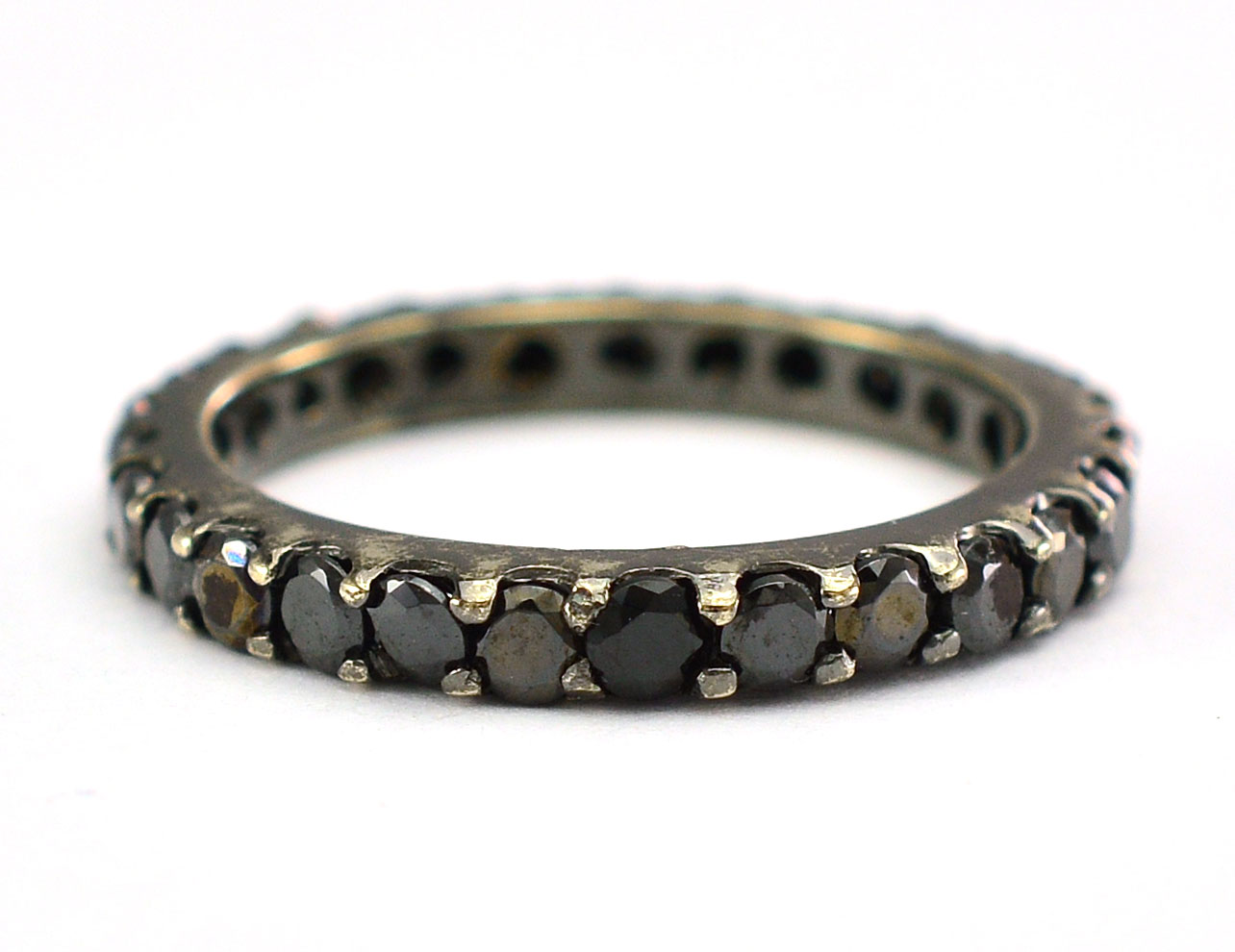 14K Gold in Black PVD Coating 2.30 Grams 2.0 Carats t.w. Black Diamond ...