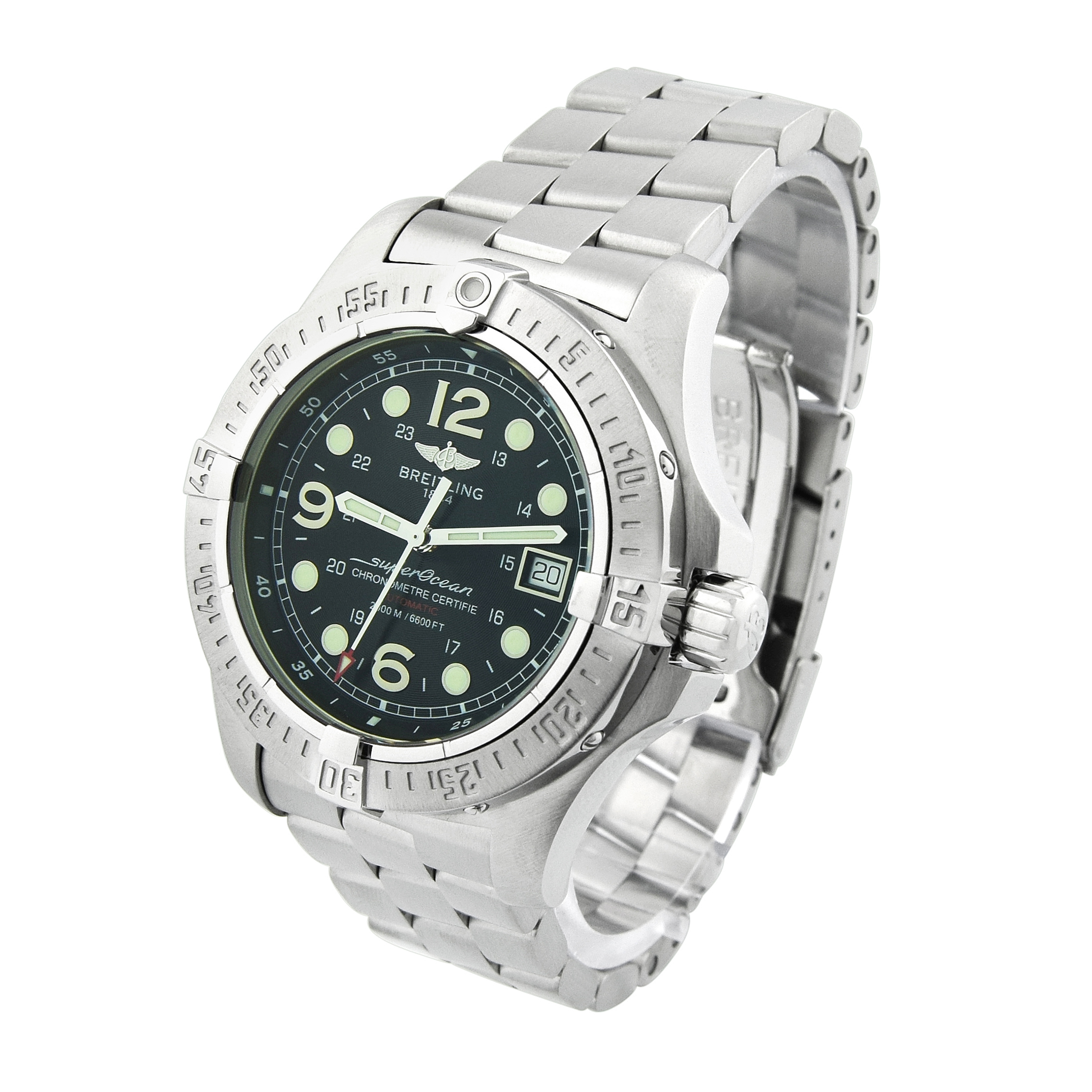 Breitling Superocean Steelfish Mens 42mm Black Dial Steel A17390 ...