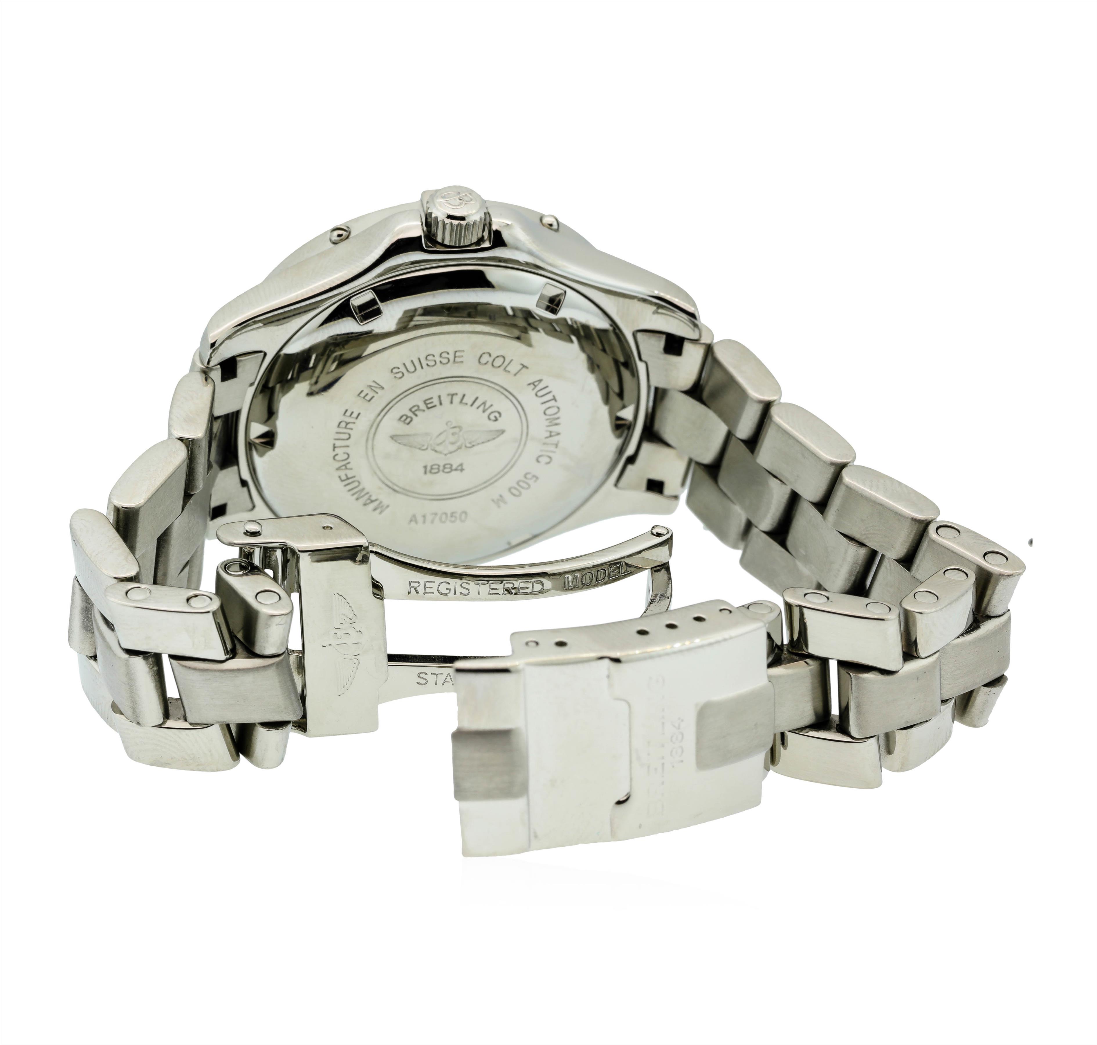 Breitling Colt Ocean Automatic Mid - Size Stainless Steel Silver Dial ...