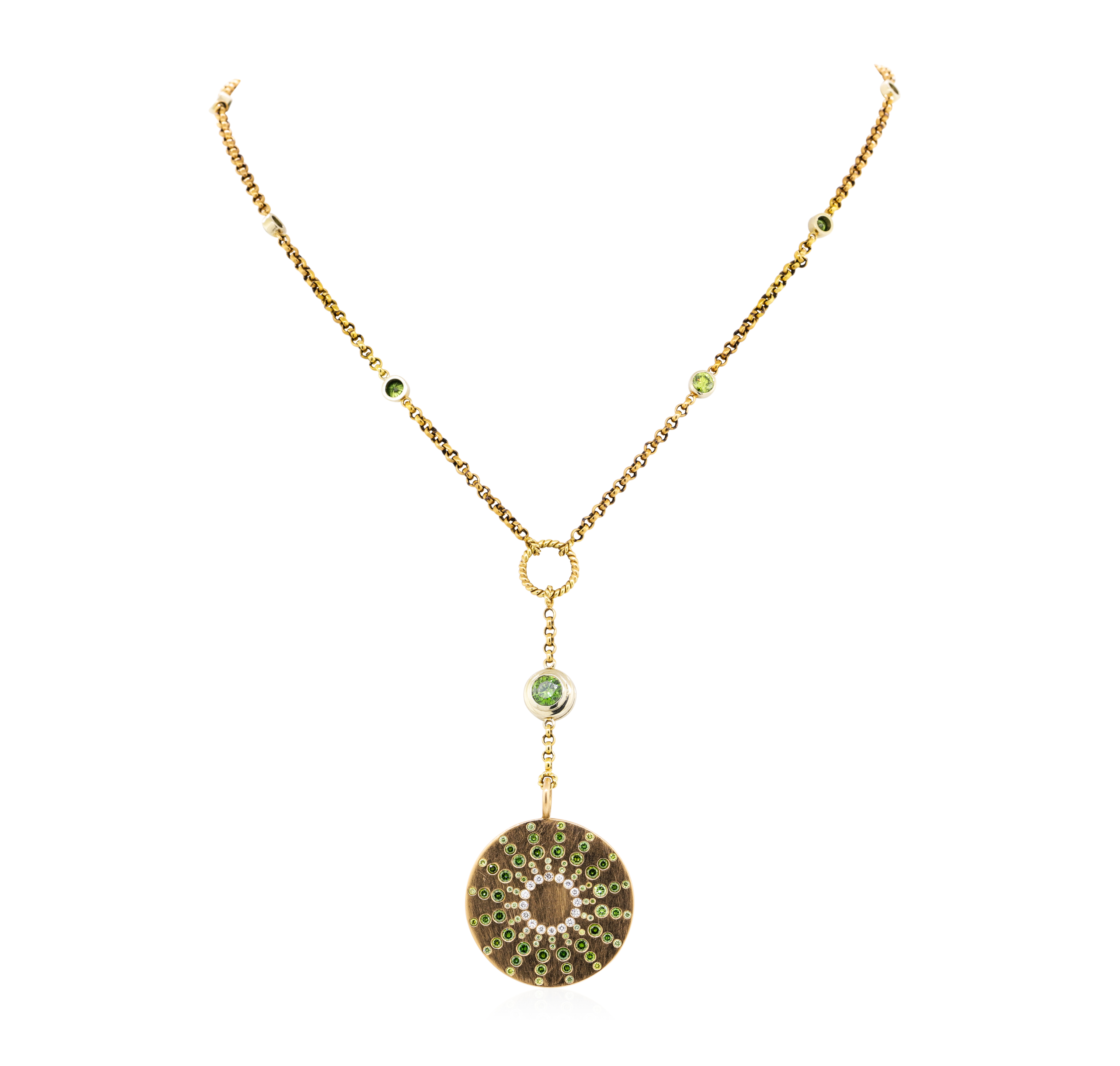 Misahara Designer 18K Rose Gold 47.80 Grams Tsavorite Garnet and ...