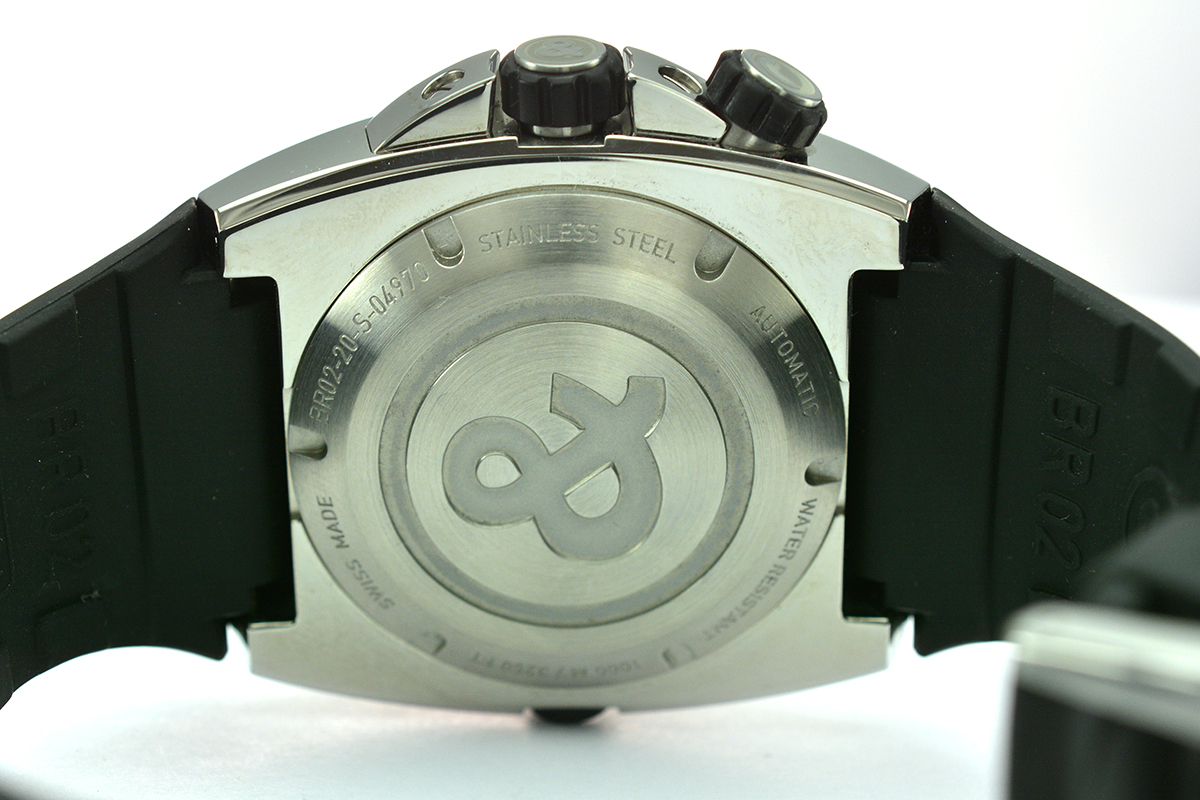 Bell and Ross BR02 Rubber Marine Stainless Steel Black Dial Men's Watch ...