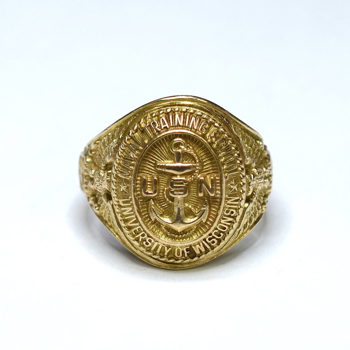 10K Yellow Gold 10.80 Grams Naval Training School Class Ring | Property ...