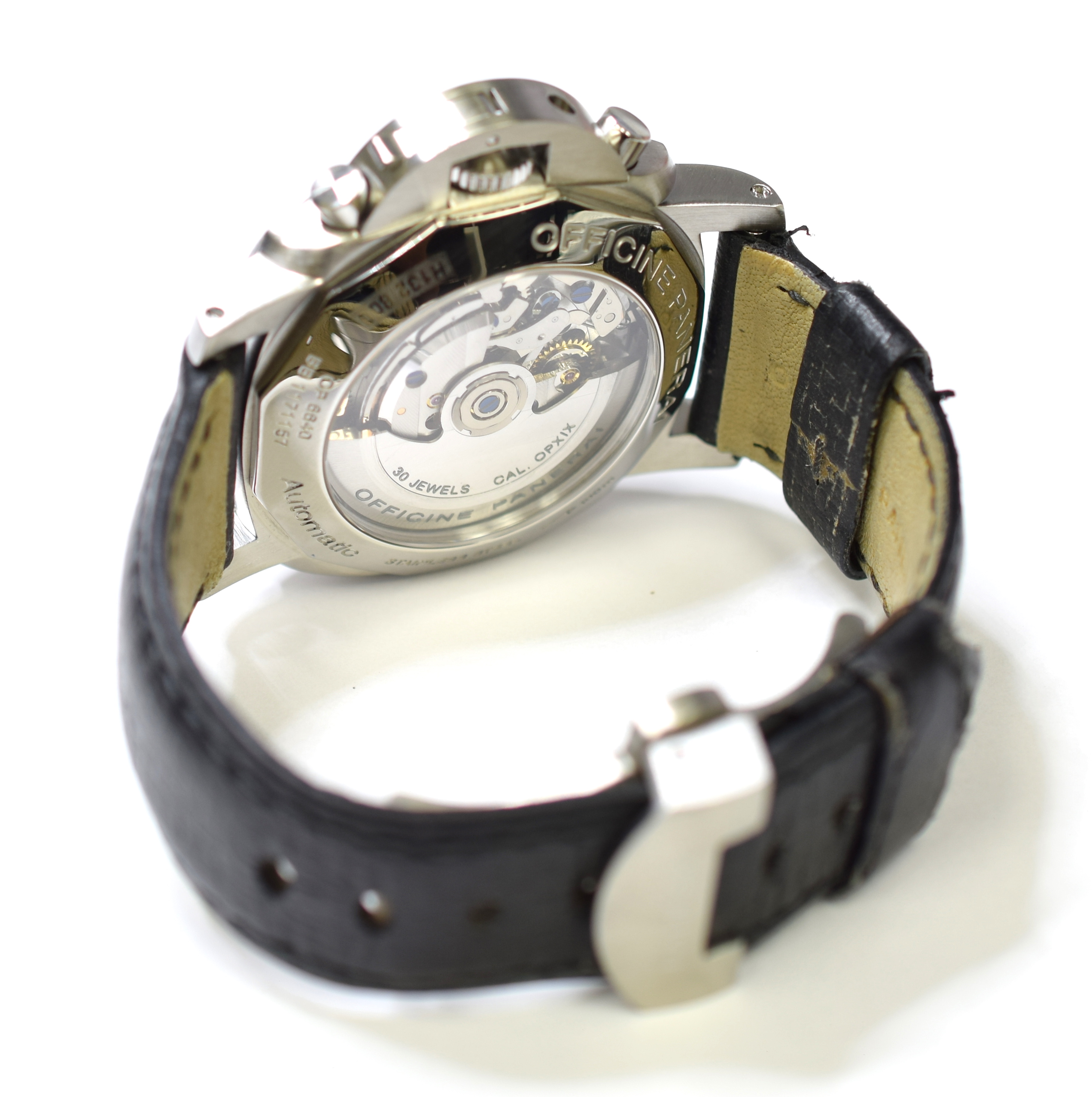 Panerai Luminor Flyback 1950 PAM 212 Stainless Steel Watch on Leather ...