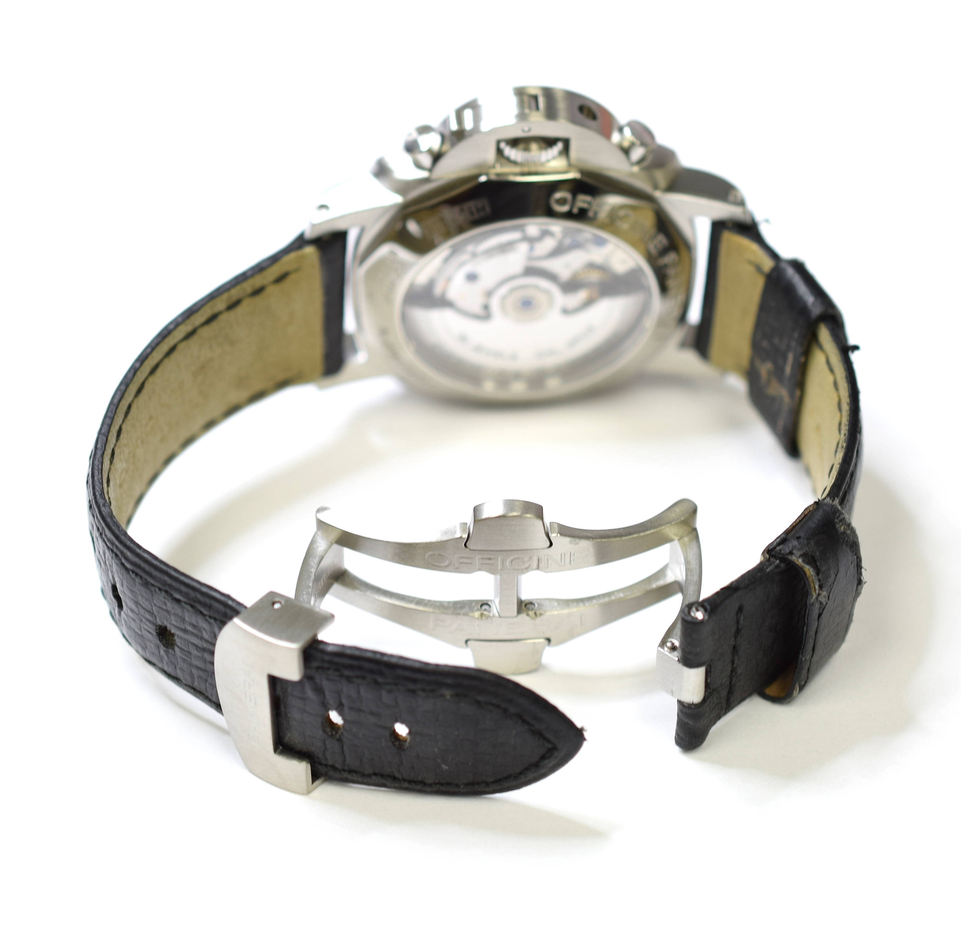 Panerai Luminor Flyback 1950 PAM 212 Stainless Steel Watch on Leather ...