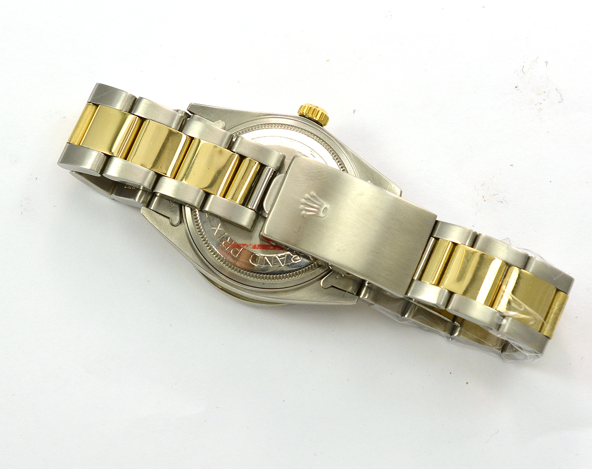 Rolex Datejust Stainless Steel and 18K Gold Custom MOP Diamond Dial ...